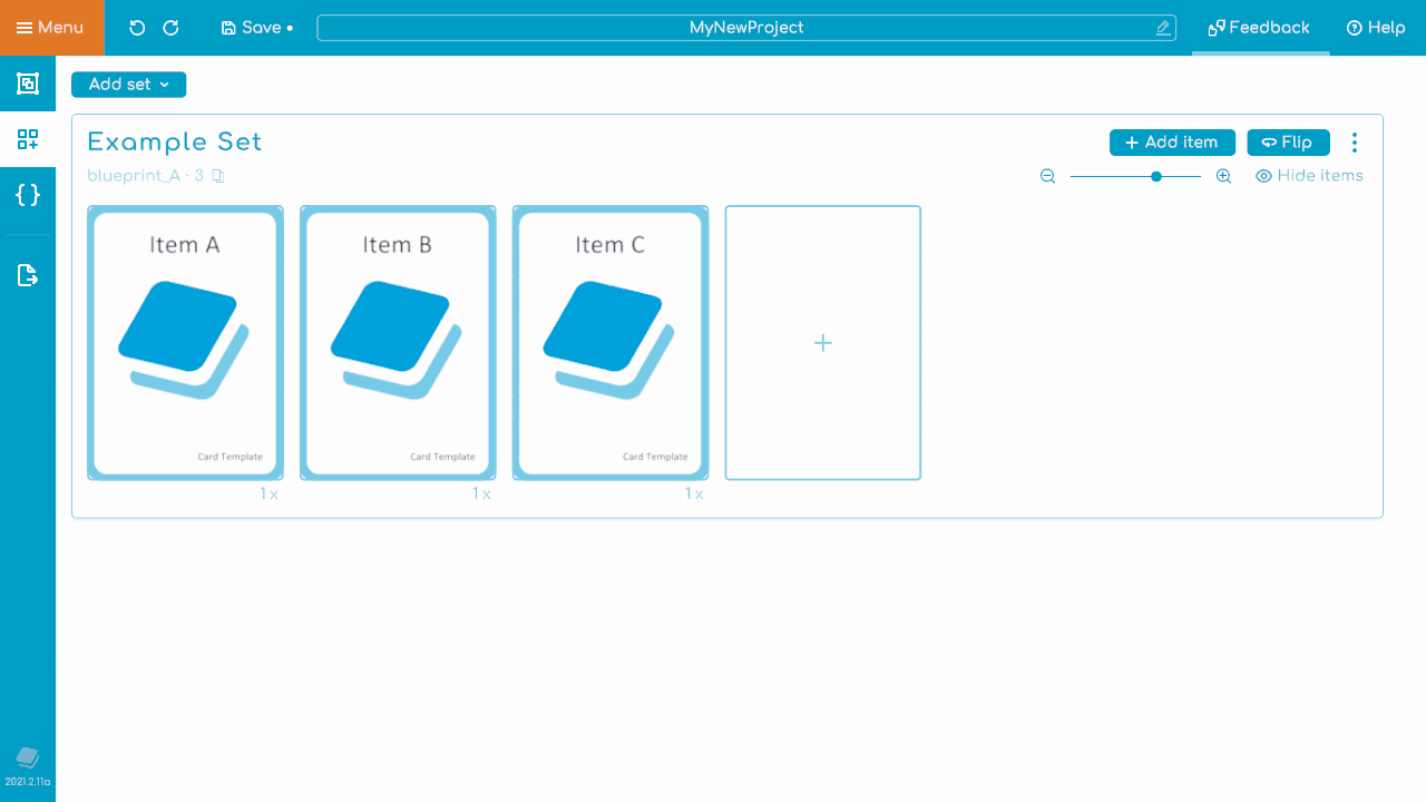 Managing Sets - Tabletop Creator