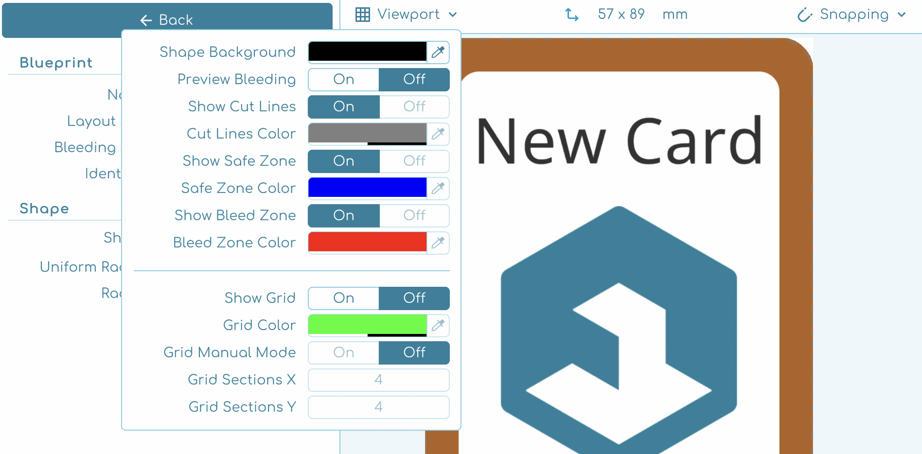 Viewport & Snapping Settings - Tabletop Creator